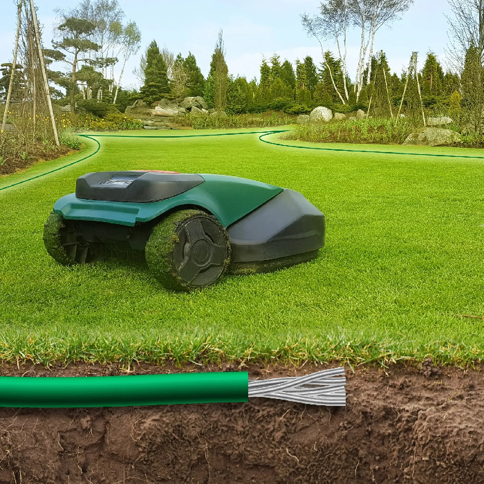 Robotic mower wire repair